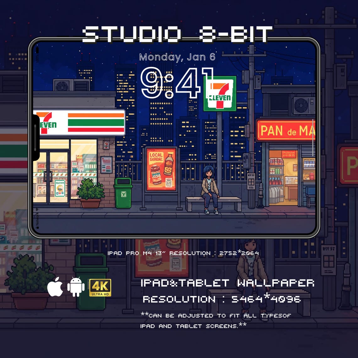 Cozy Japanese Convenience Store Wallpaper Pack: Lo-fi Pixel Art (4K ...