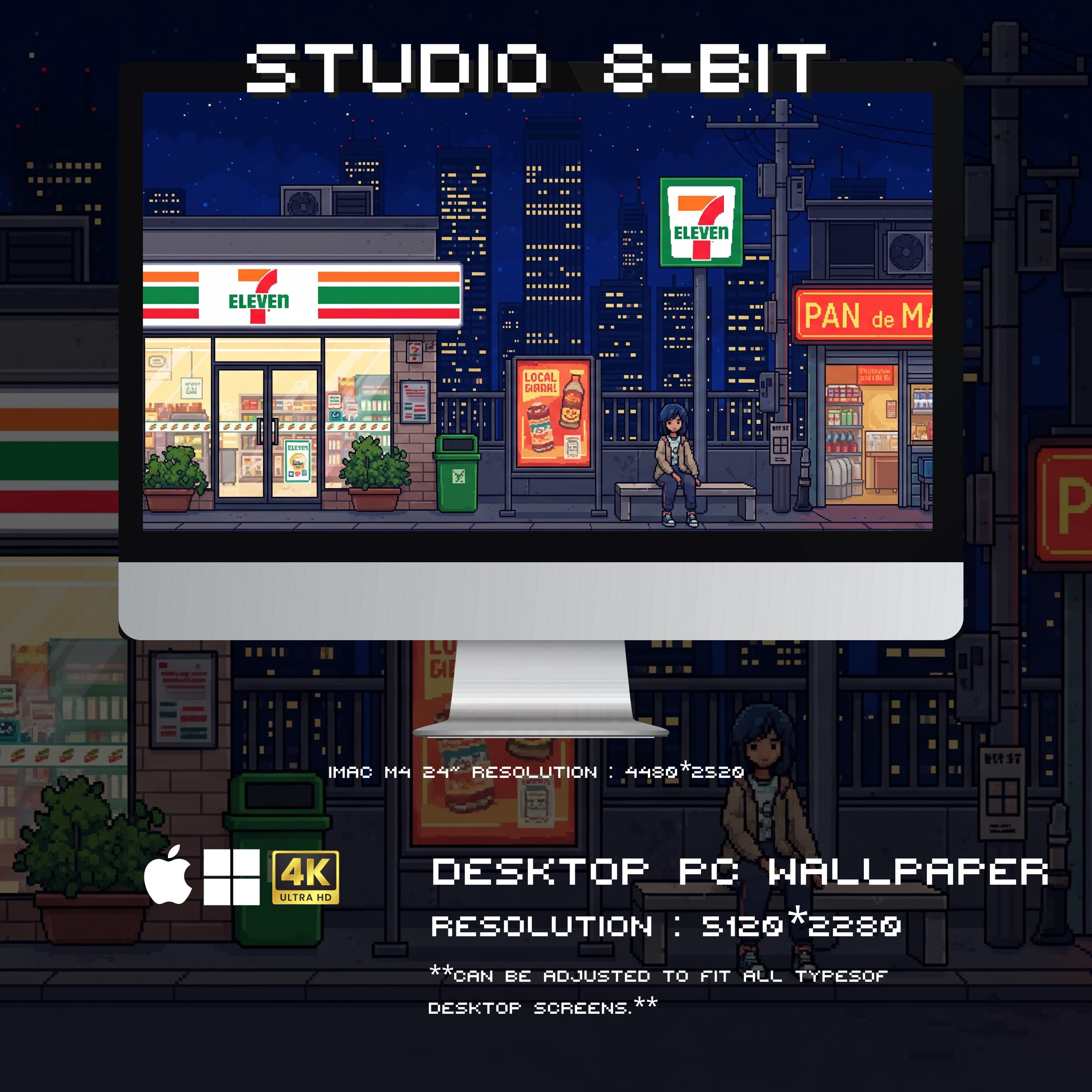 Cozy Japanese Convenience Store Wallpaper Pack: Lo-fi Pixel Art (4K ...
