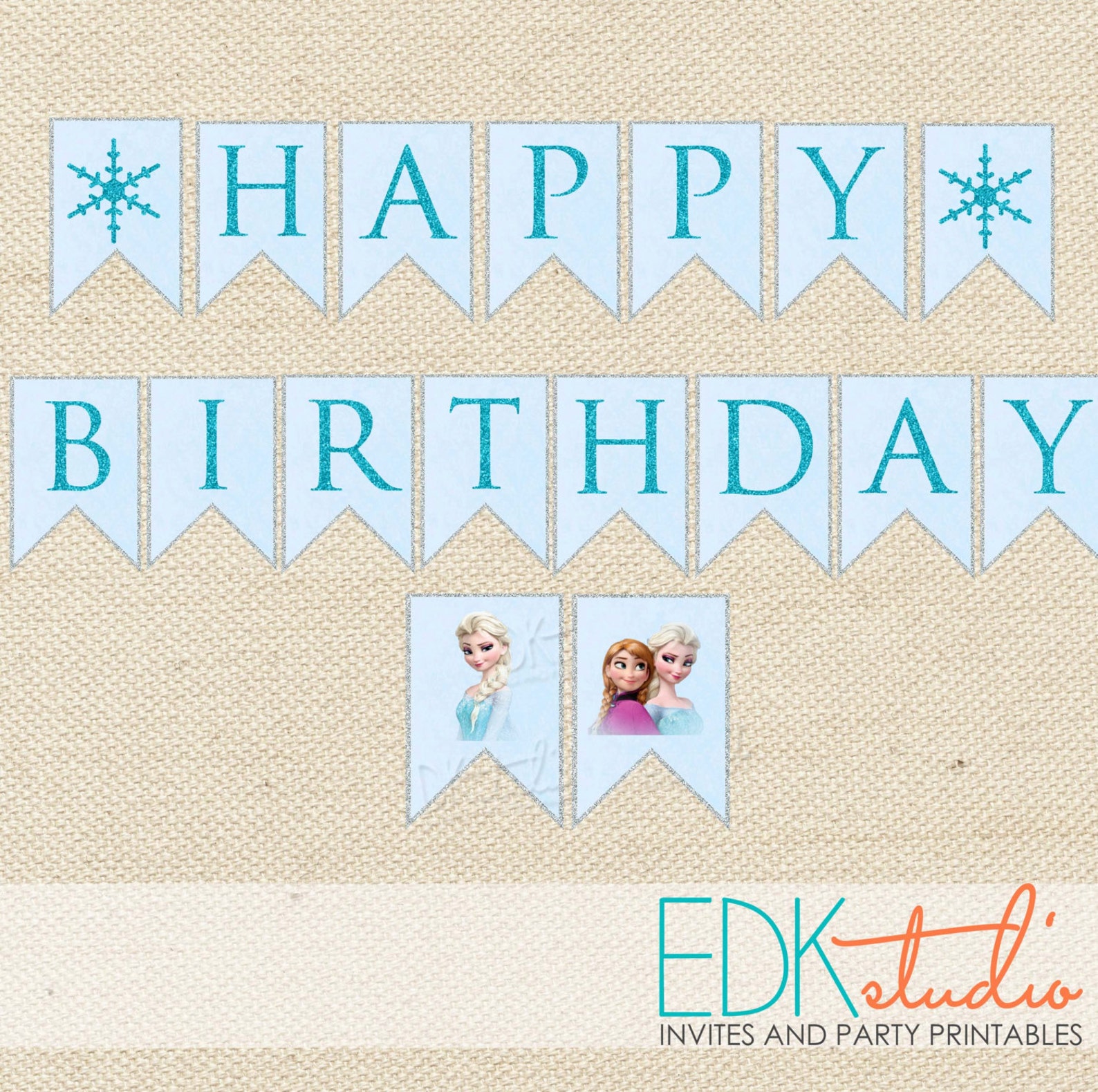 FROZEN Party//birthday Banner//printable Instant Download - Etsy