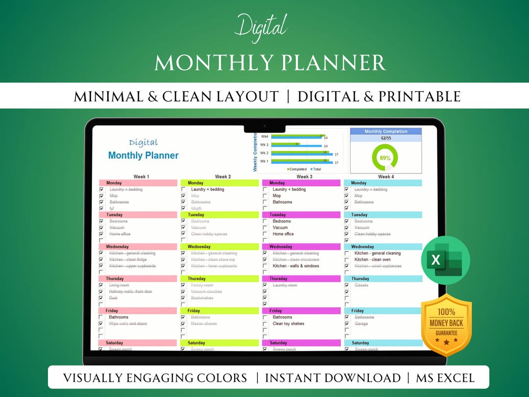 To Do List Task Tracker Template Productivity Planner Spreadsheet Daily ...