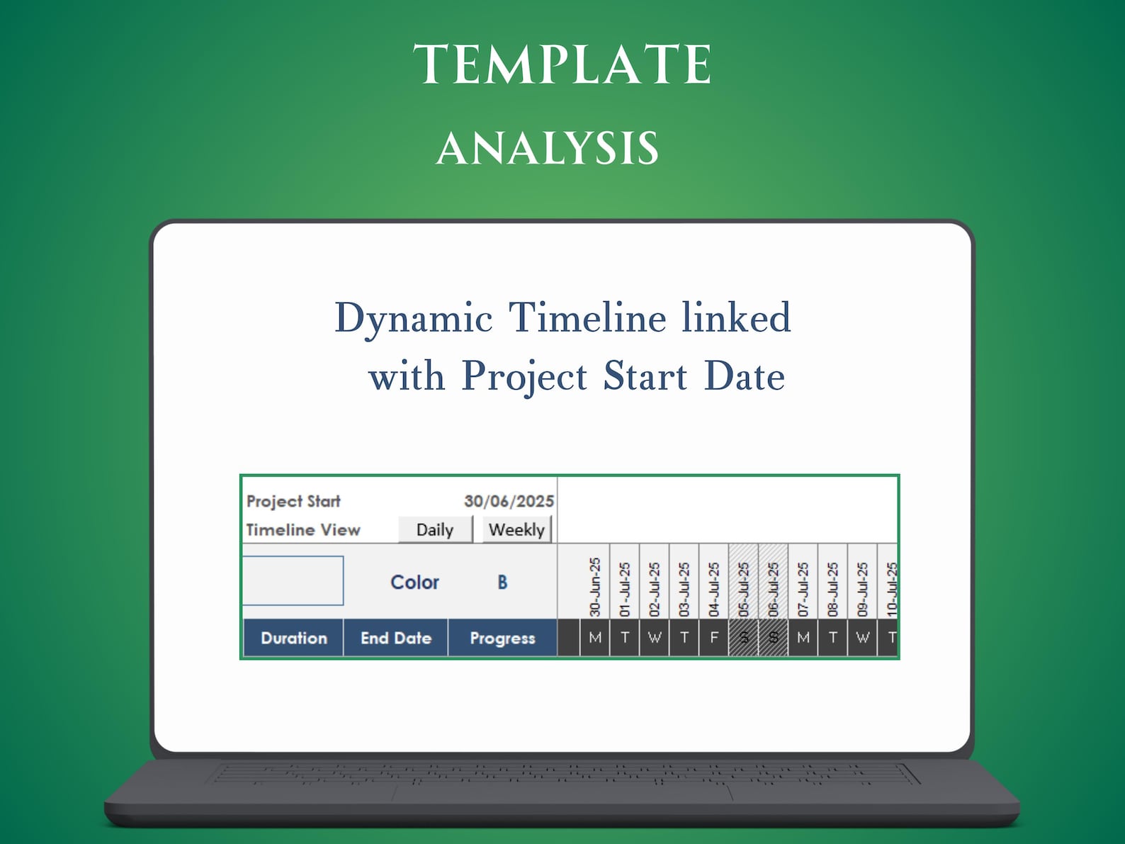 Gantt Chart Excel Template, Customizable Project Management Spreadsheet With Timeline, Project ...