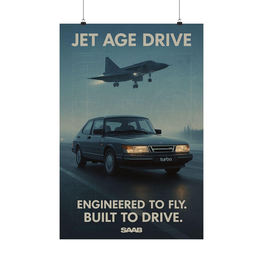 Matte Vertical Posters, Automotive Art, Saab 900 Turbo, Saab Jets ...