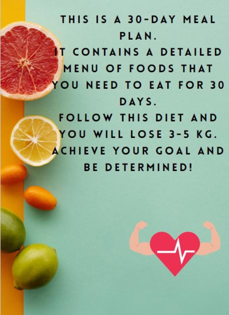 Weekly Meal Plan With Grocery List, Printable Template, 7 Day Menu Plan ...