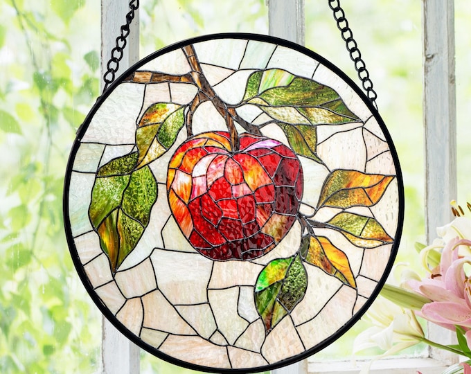Stained Glass Apple - Etsy