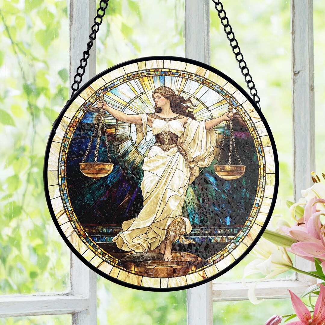 Lawyer Gift Stained Glass Suncatcher, Attorney Office Decor Suncatcher ...