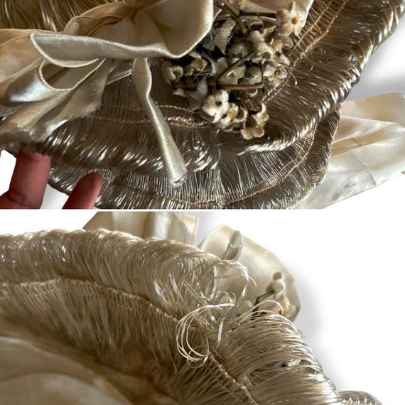 Antique 1920s vintage flapper raffia wig styled eveni… - Gem