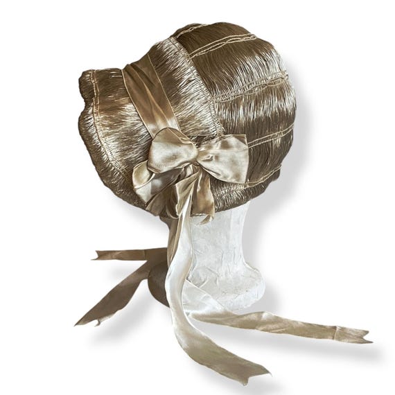 Antique 1920s vintage flapper raffia wig styled eveni… - Gem