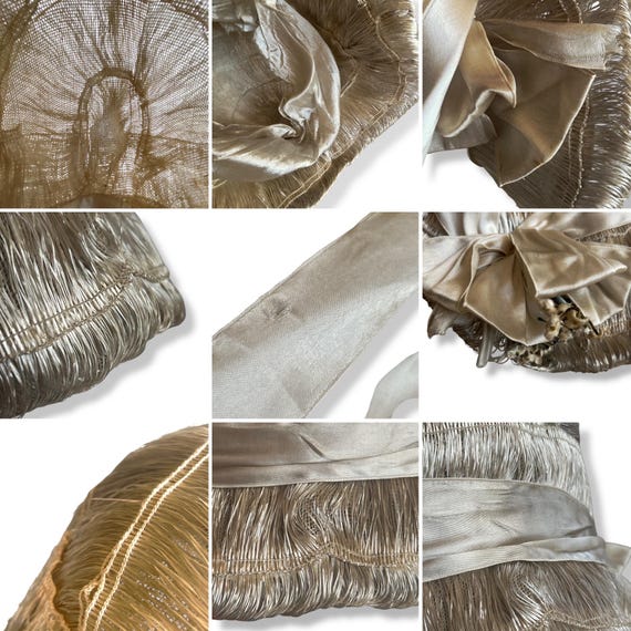 Antique 1920s vintage flapper raffia wig styled eveni… - Gem