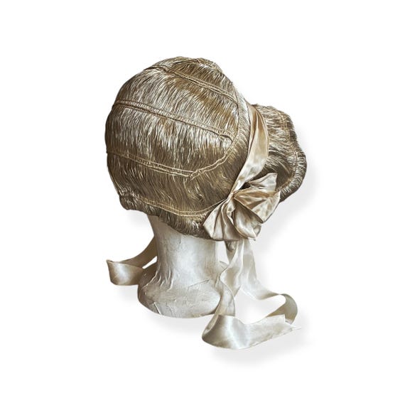 Antique 1920s vintage flapper raffia wig styled eveni… - Gem