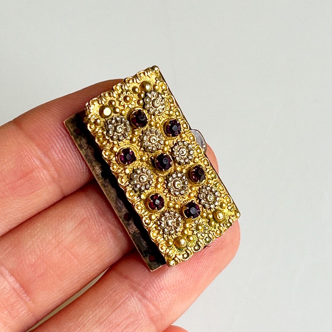 Antique Georgian to Early Victorian Mid 1800s Pinchbeck Gilt Metal ...