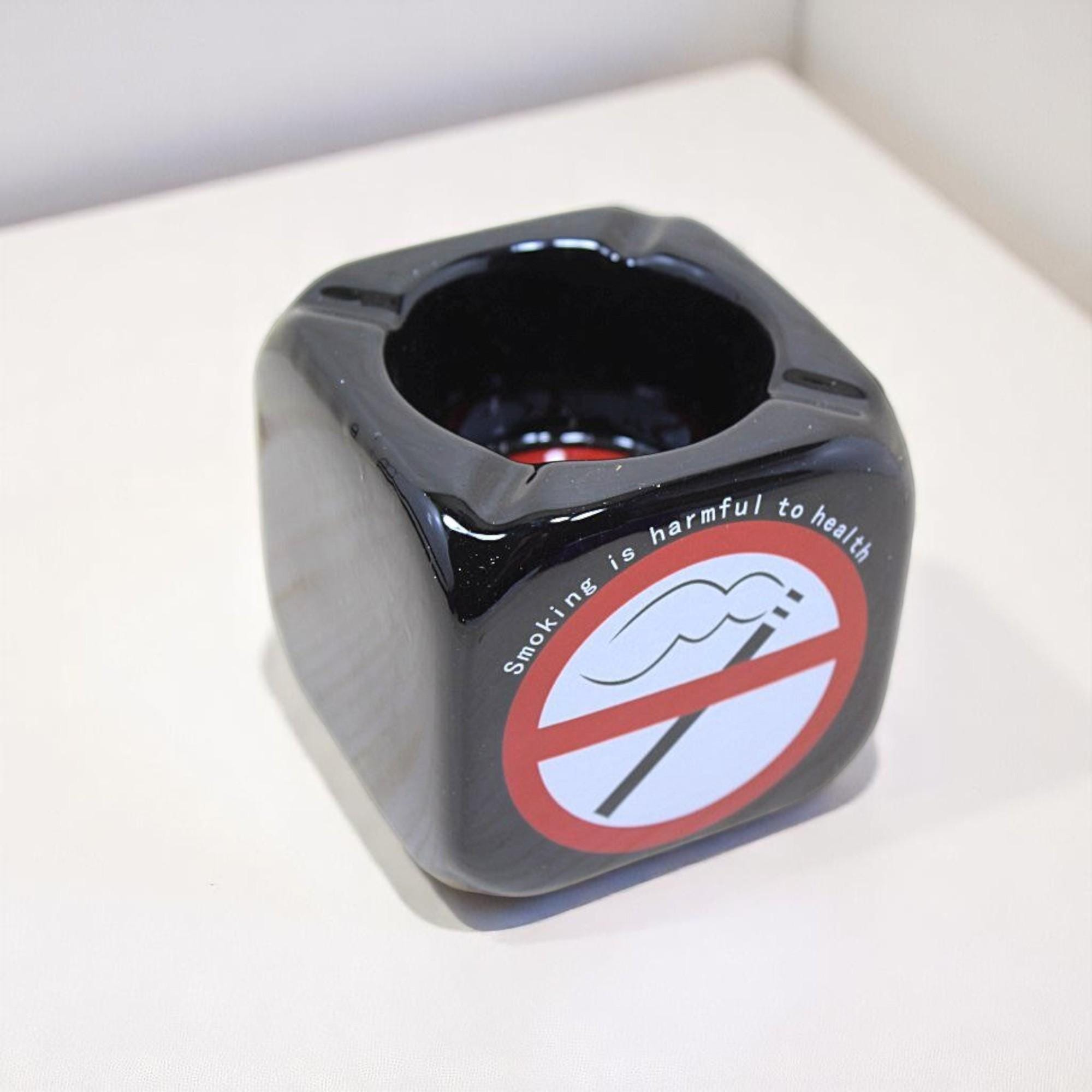 No Smoking Sign Ceramic Ashtray | Funny Anti-smoking Decor | Unique ...