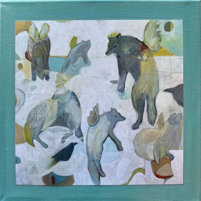 Blue Wolf Angel - Etsy