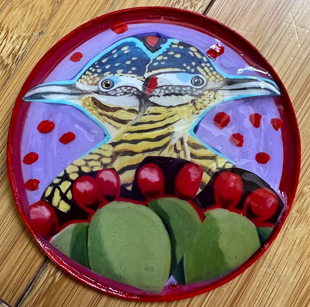 Tin Can Lid Print roadrunner Love - Etsy