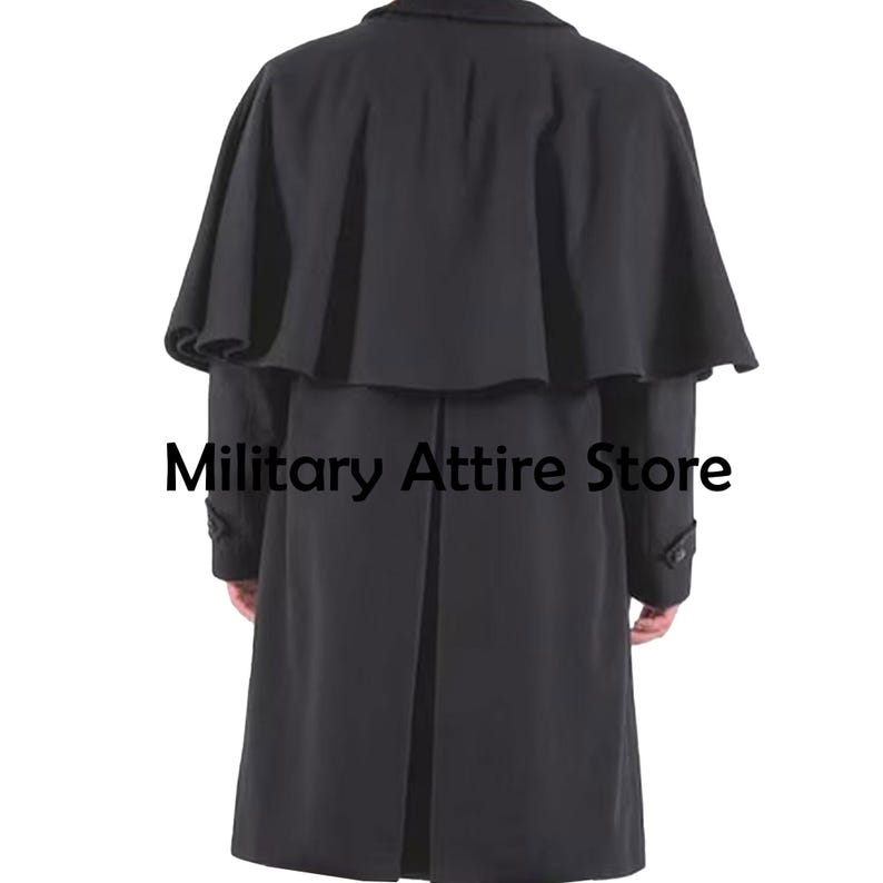 Inverness Cape Coat, Sherlock Holmes Style Costume, Garrick Overcoat ...