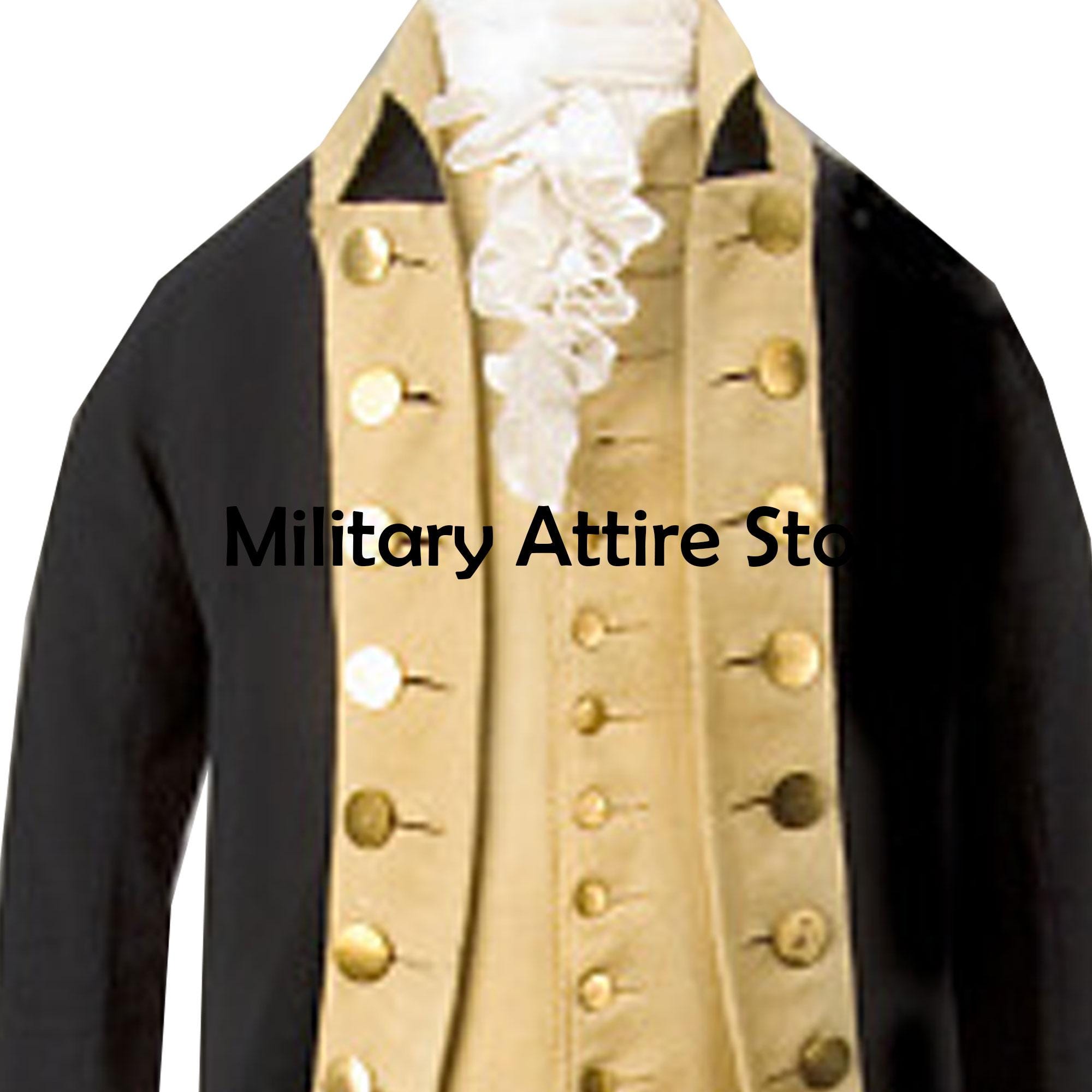 18th Century Revolutionary War Coat, Colonial Navy Wool Uniform ...