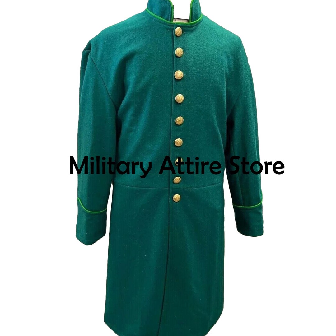 Napoleon Green Wool Frock Coat: Historical Military Regiment Uniform - Etsy