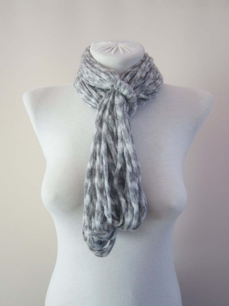 Chunky Knit Tube Scarf, Striped Infinity, Cowl Scarves, Bulky Loop ...