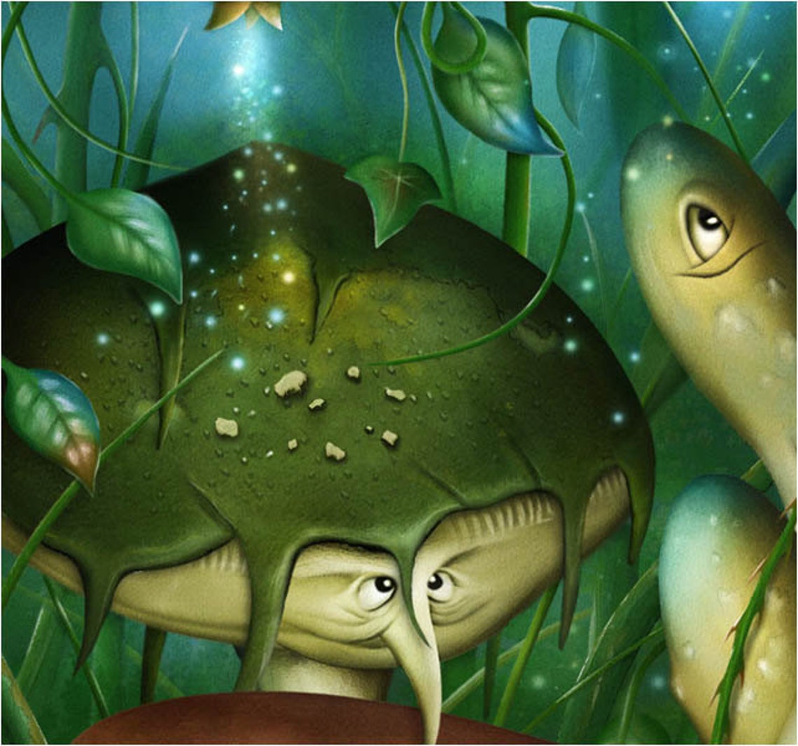 Art Print Shrooms Magical Mushrooms A3 11.7x16.5 Print by John Emanuel ...