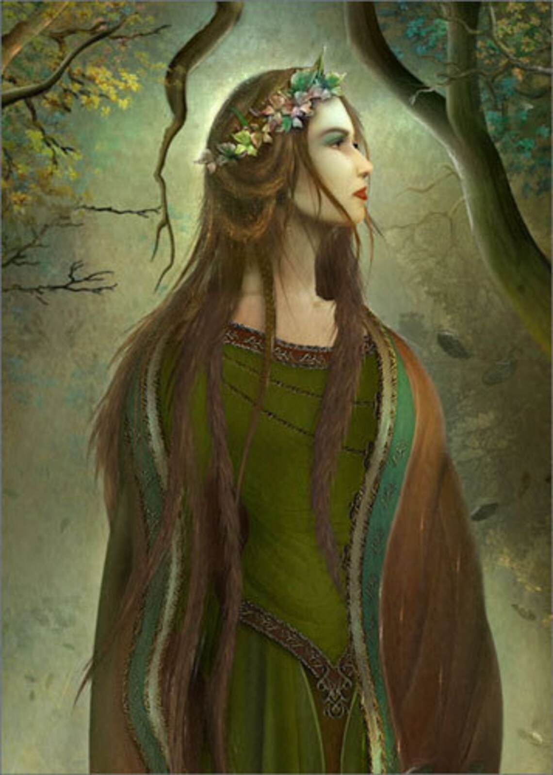 Art Print Lady Avalon Arthurian Celtic 11.7x16.5 Print by - Etsy