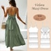 Back Tie Maxi Dress Sewing Pattern , Sleeveless Bow Back Dress ...