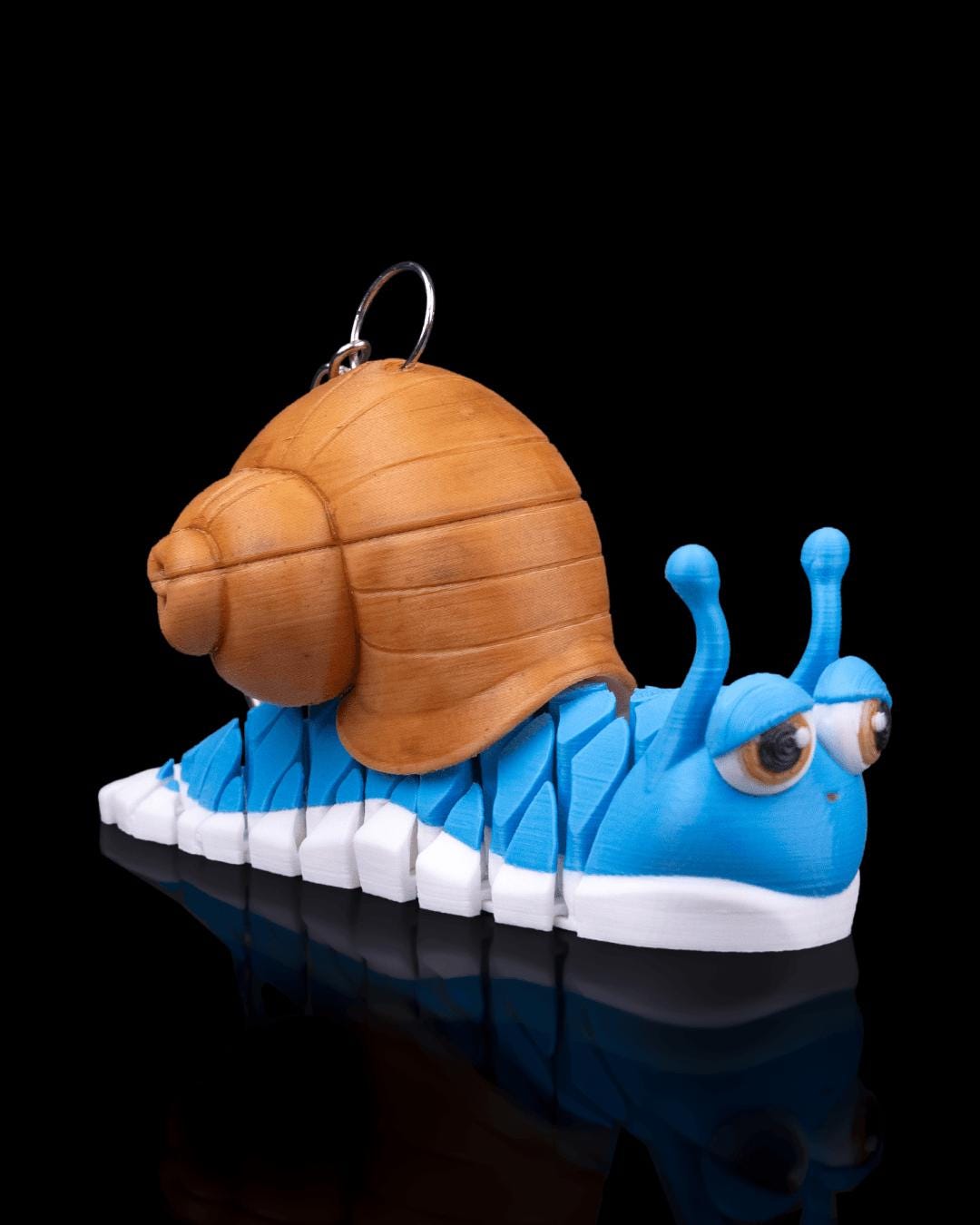 Articulated Snail Keychain – Cute Wiggly Fidget Toy, 3D Printed Garden ...