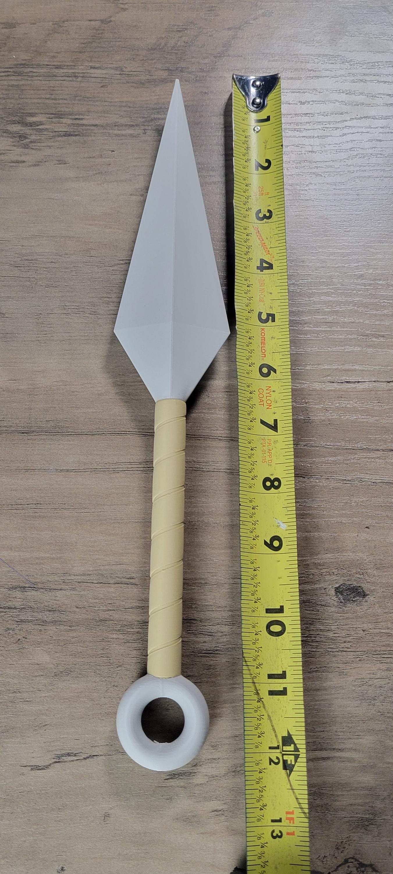 11" Kunai – Anime Cosplay Prop – 3D Printed Gray & Tan – Ninja Weapon ...