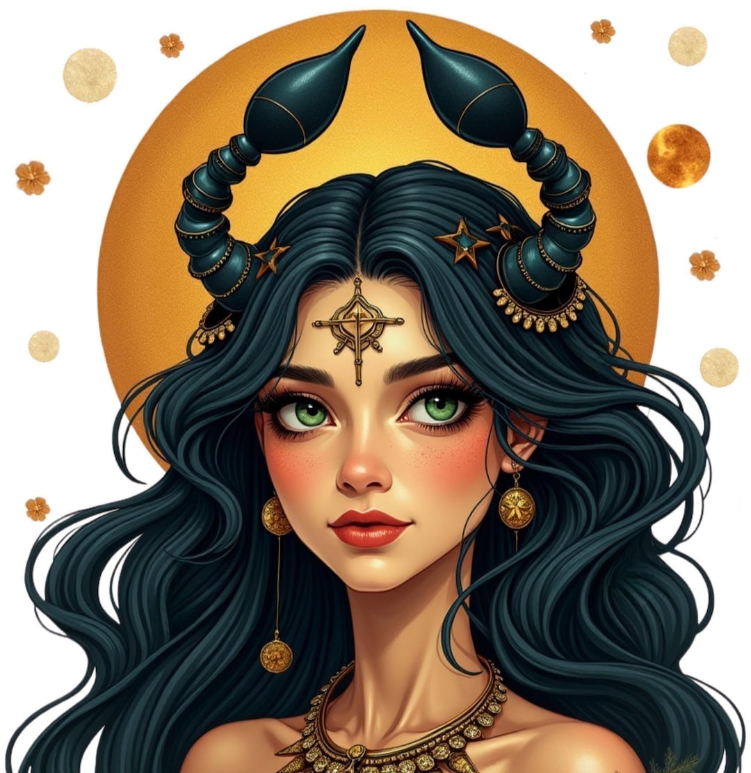 Zodiac Goddess Clipart - Scorpio Astrological Sign, 529 DPI PNG File ...