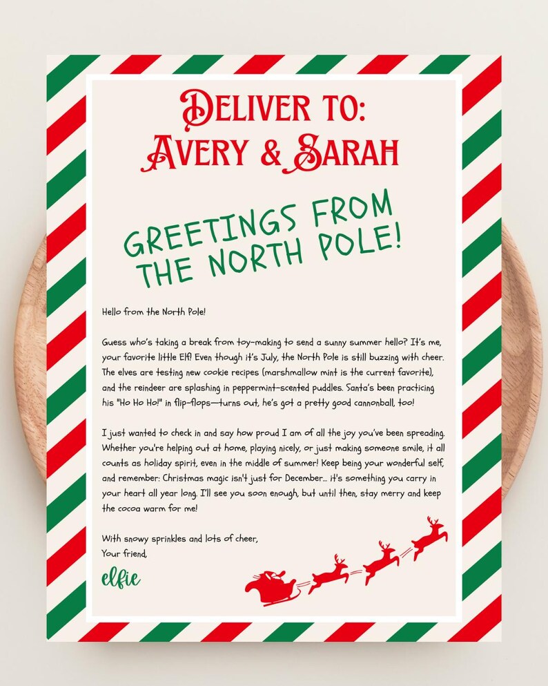 Summer Elf on the Shelf Letter Canva Template – Editable Elf Check-in ...
