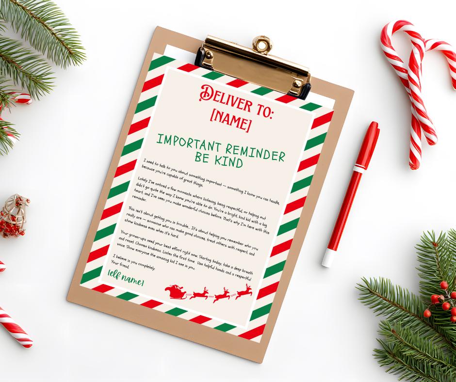 Elf Behavior Correction Letter: Editable Canva Template (digital ...