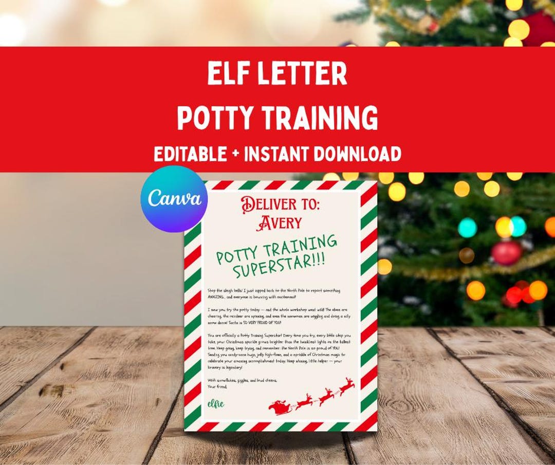 Elf Potty Training Letter – Christmas Elf Encouragement Printable ...