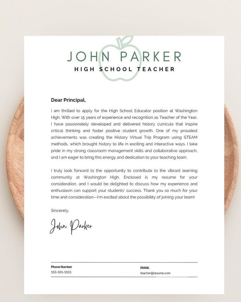 Teacher Resume Template Bundle: Editable CV, Cover Letter (canva ...