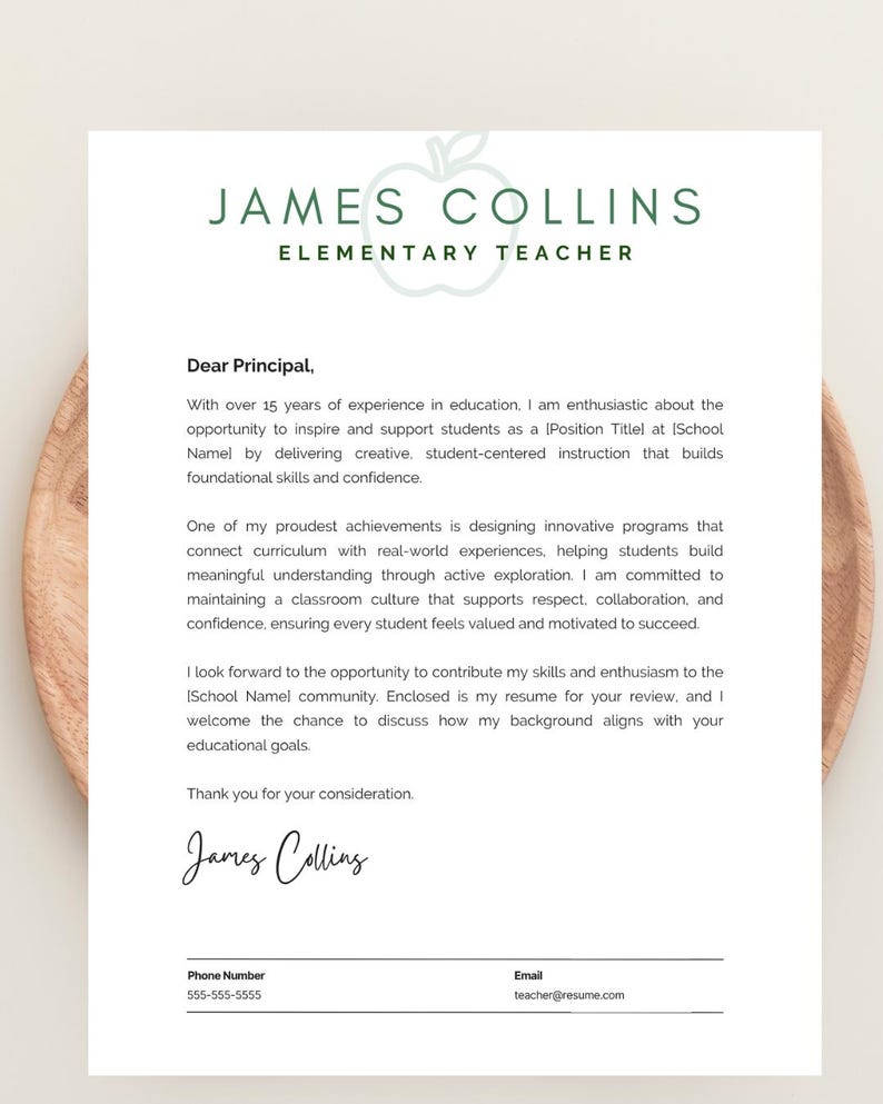 Editable Teacher Resume Template Bundle: Editable Cover Letter ...