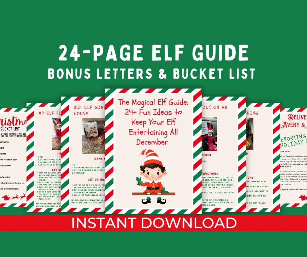 Magical Elf Guide | Printable Elf on the Shelf Kit | Editable Elf ...