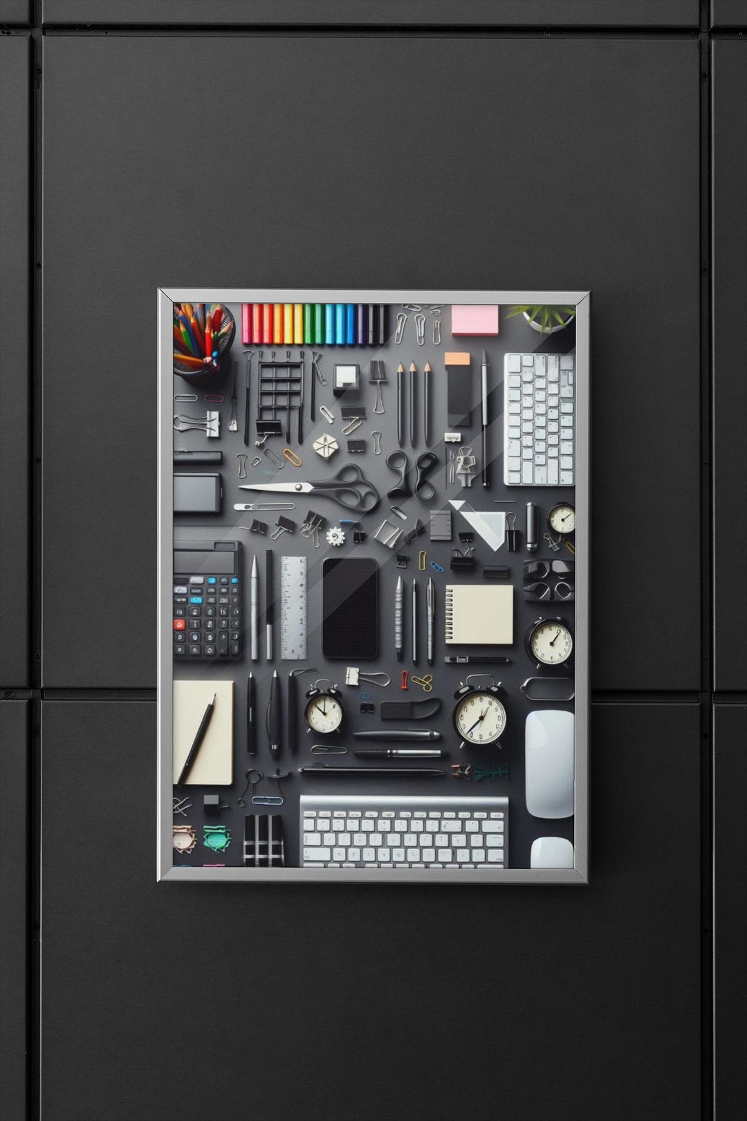 Office Supplies Posters, Minimalist Wall Art Print, Office Decor Sign ...