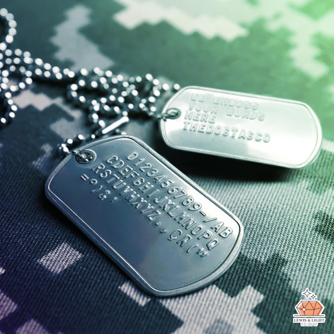 Custom Military Dog Tags 2 Pcs/1 Set | Personalized Engraved ID Tags ...
