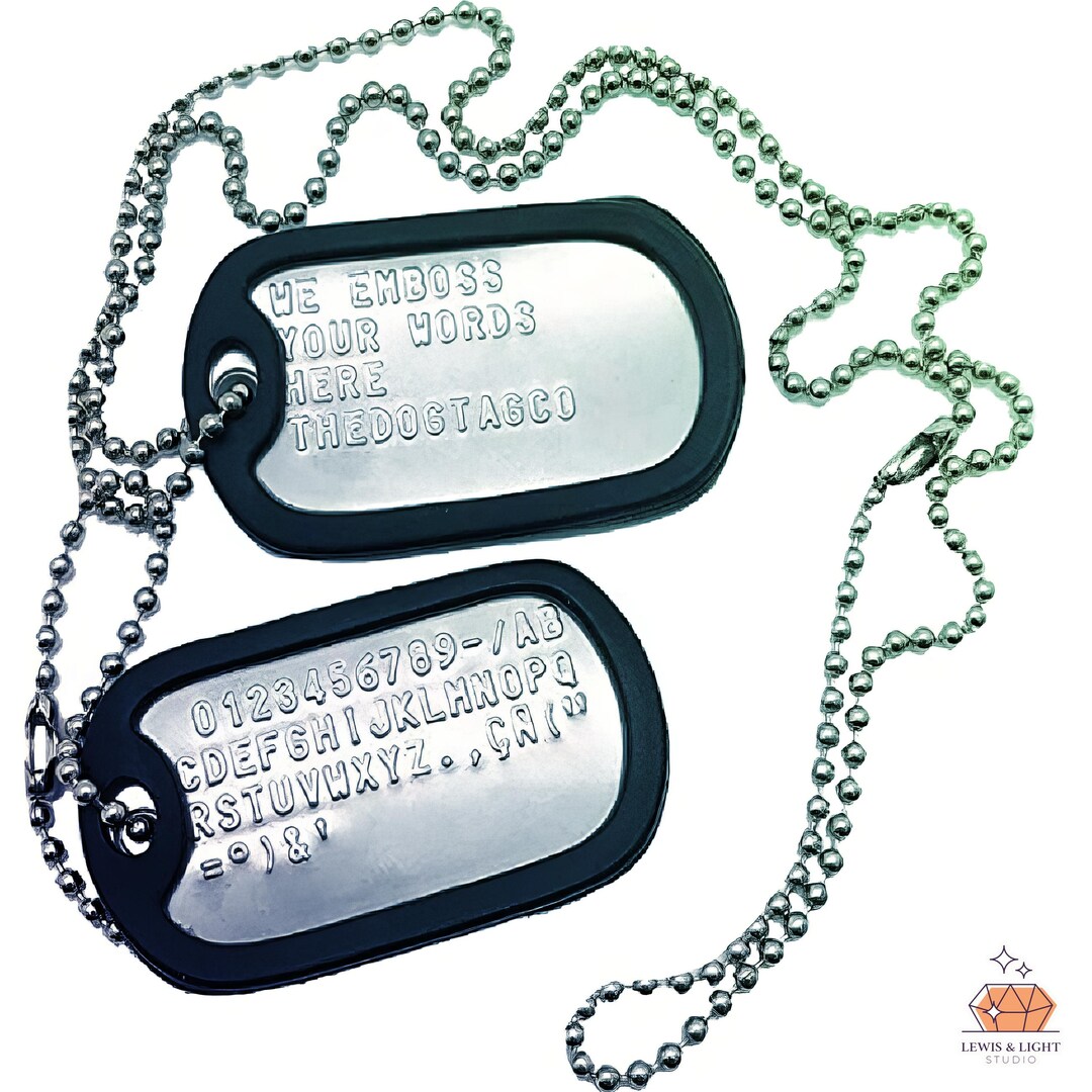 Custom Military Dog Tags 2 Pcs/1 Set | Personalized Engraved ID Tags ...
