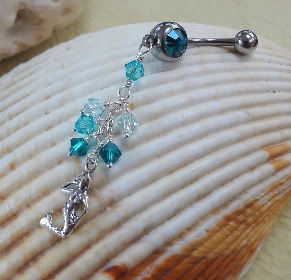 Mermaid Belly Ring Beach Belly Ring Beach Jewelry Mermaid | Etsy