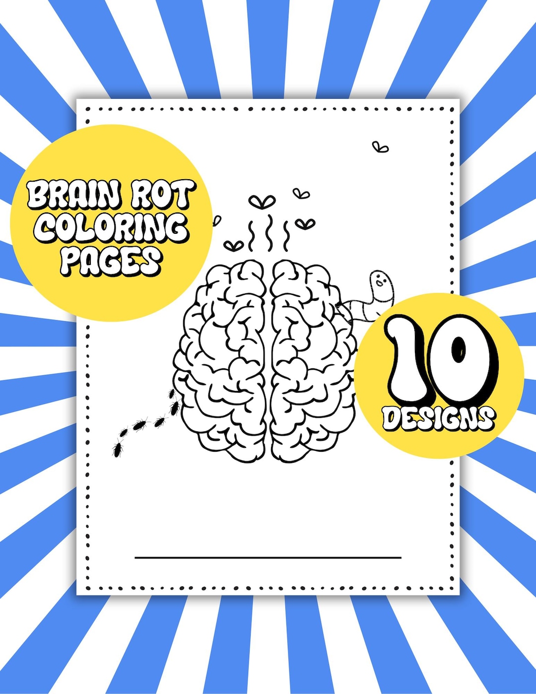 Brain Rot Coloring Pages Printable | Gen Alpha Gen Z Brainrot Teen ...