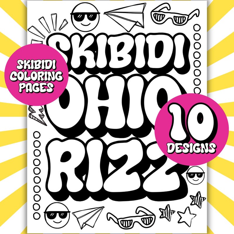 Brain Rot Coloring Pages - Etsy