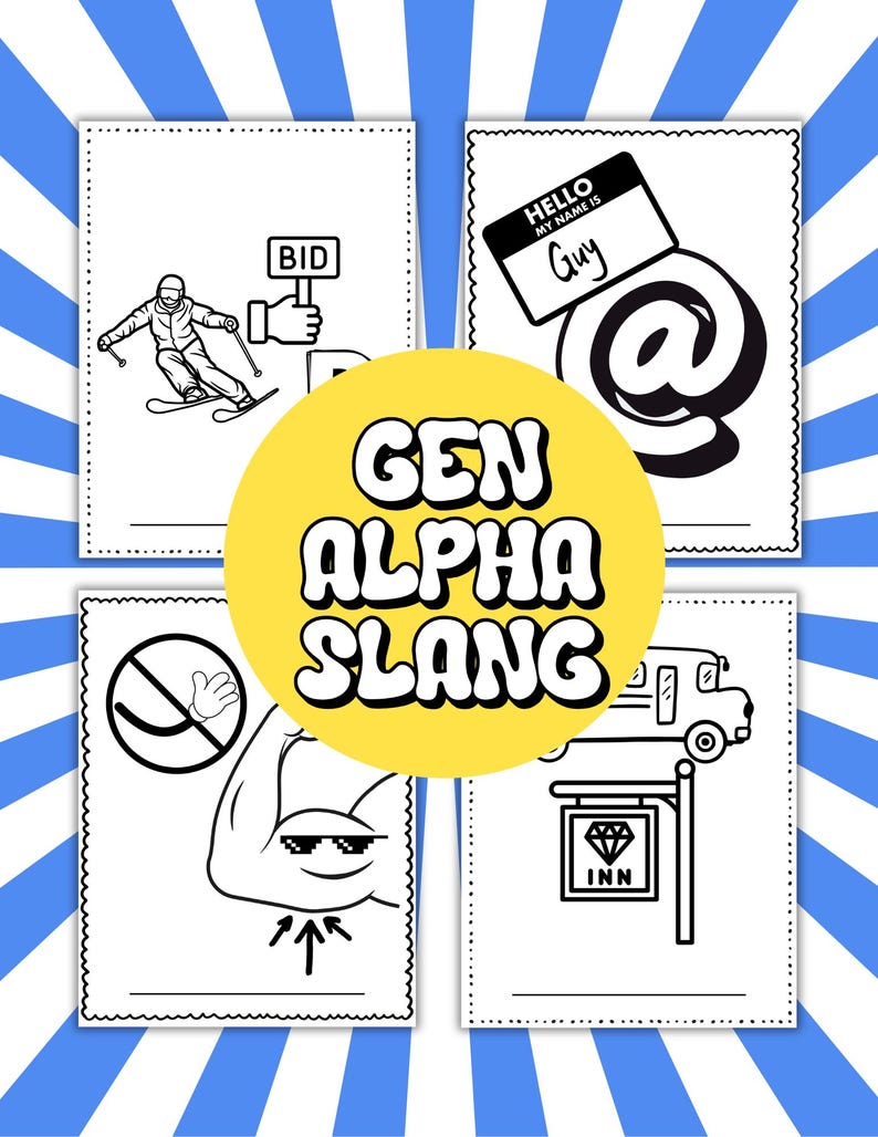 Brain Rot Coloring Pages Printable | Gen Alpha Gen Z Brainrot Teen ...