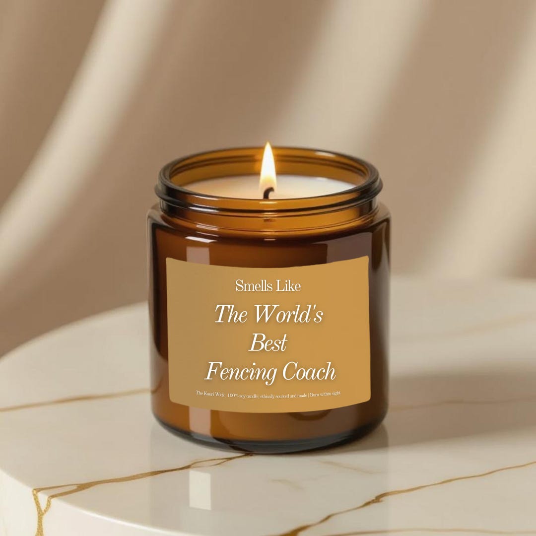 Fencing Coach Gift Candle: Soy Wax, Christmas Warmth Scent - Etsy