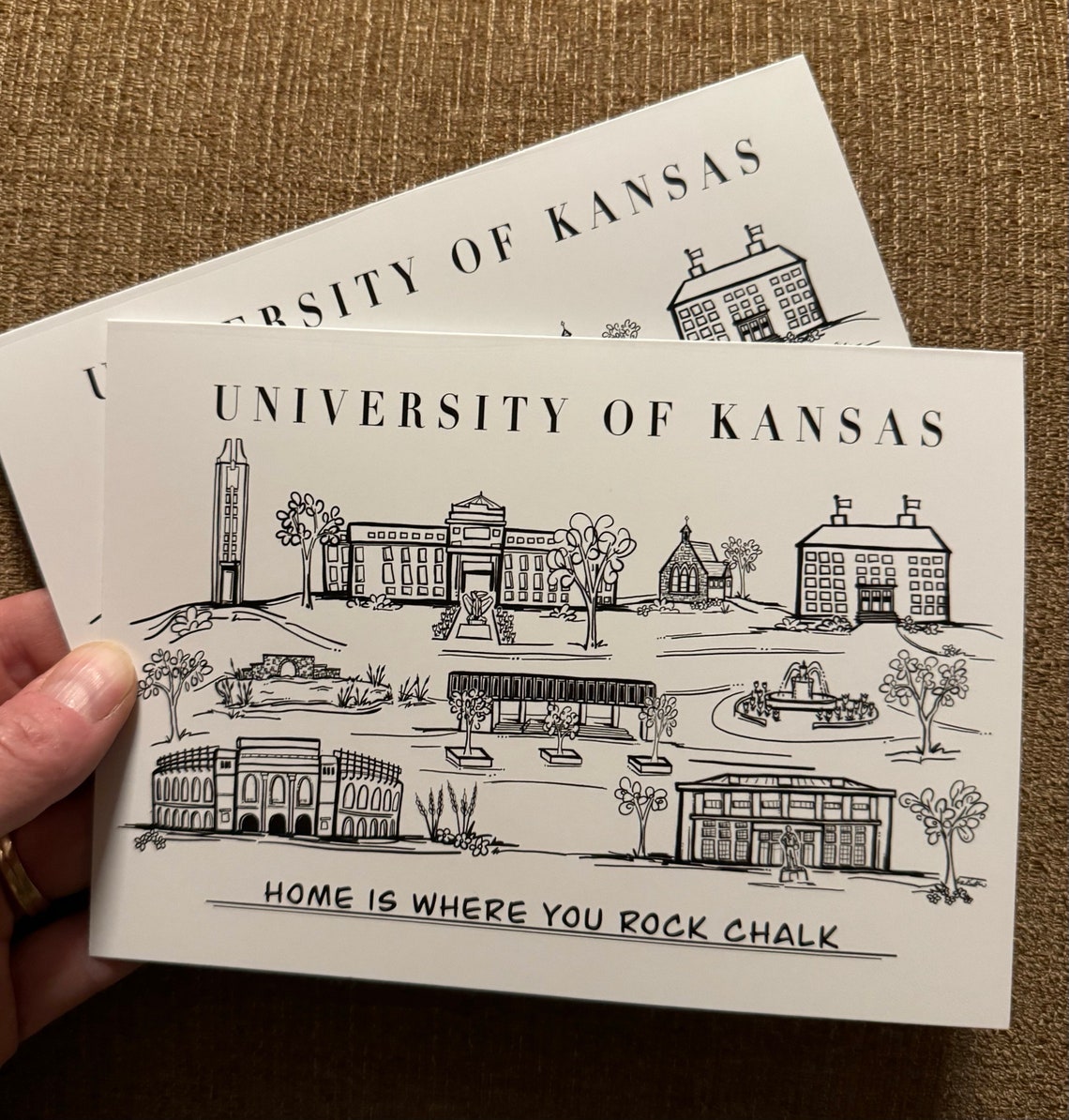 University of Kansas Greeting Card Set - Etsy