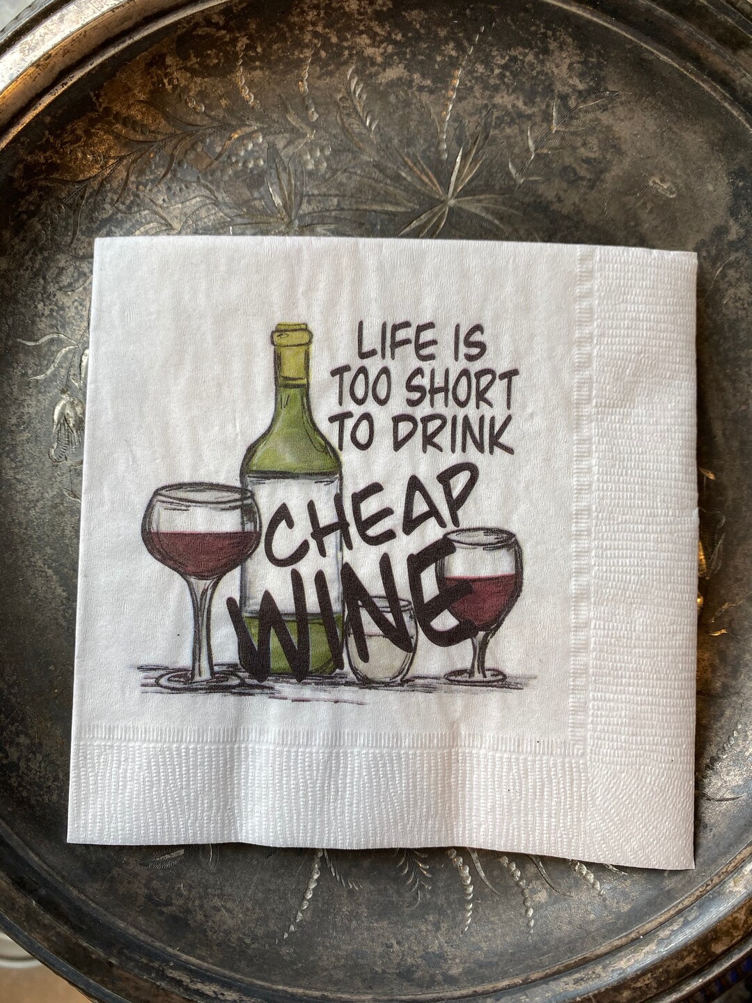 Set of 20 Napkins- Cheers to Alcohol - Etsy