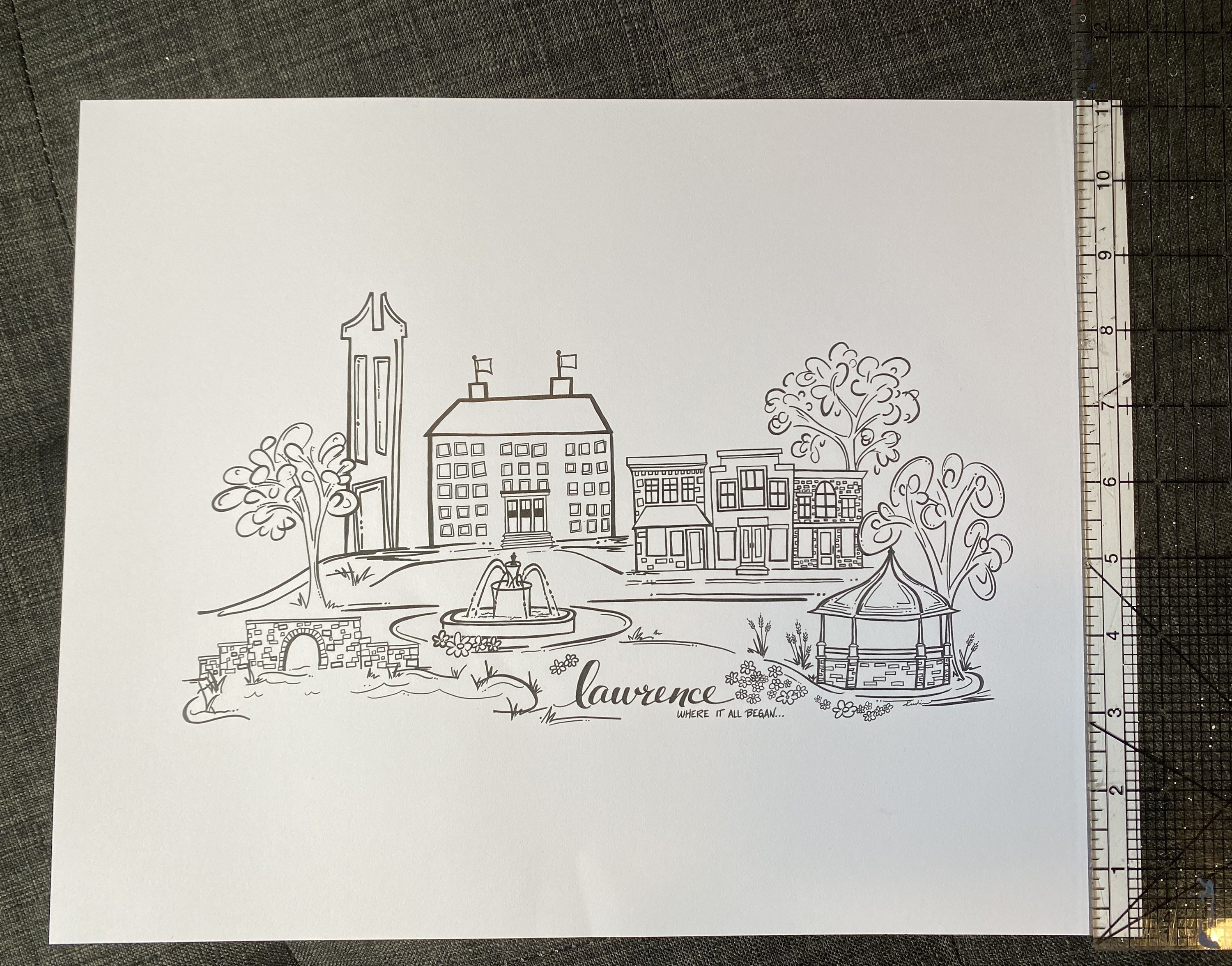 Lawrence Sketch- “where It All Began...” - Etsy