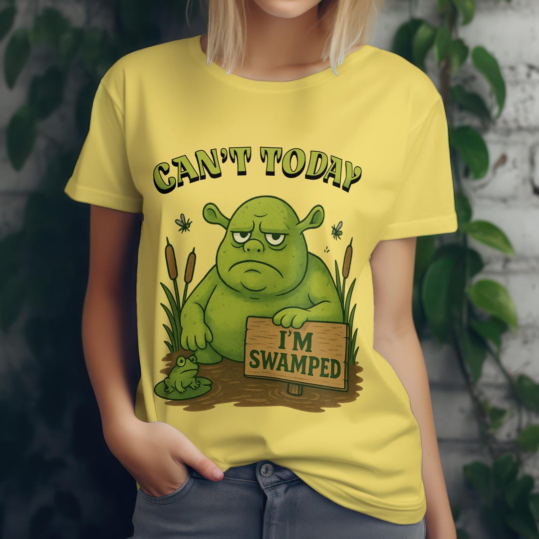 Can't Today I'm Swamped Shirt | Funny Sarcastic T-shirt | Lazy Day Mood ...