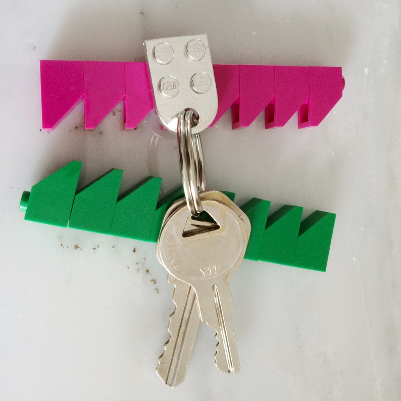 Lego Key Chain Charm in Sterling Silver - Etsy