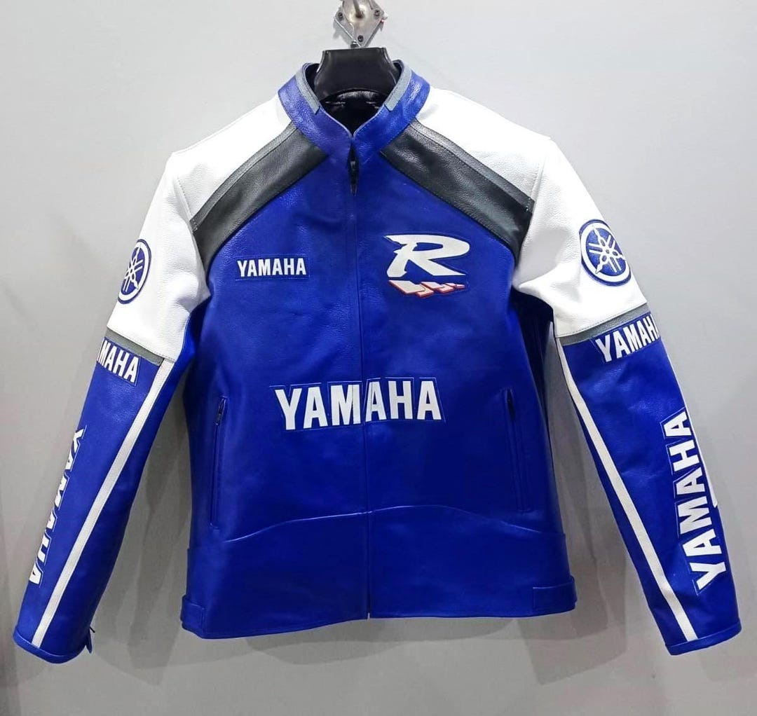 Handmade YAHAMA R6 Racing Motorcycle Leather Jacket, Cowhide Leather ...