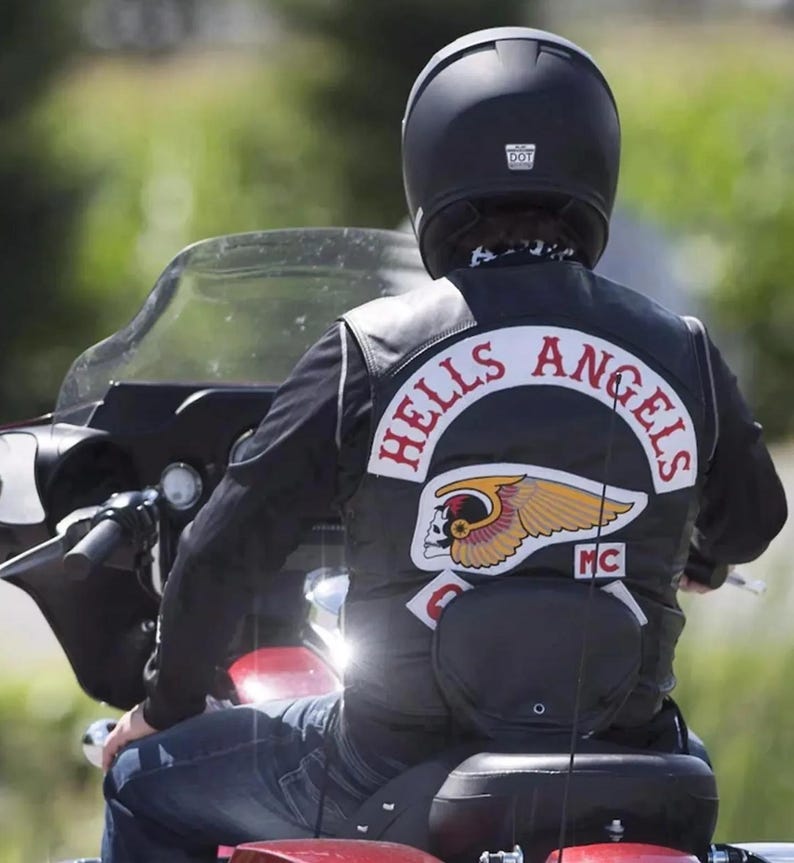 Handmade Hells Angels Vintage Outlaw Biker Leather Vest, Cosplay Real ...