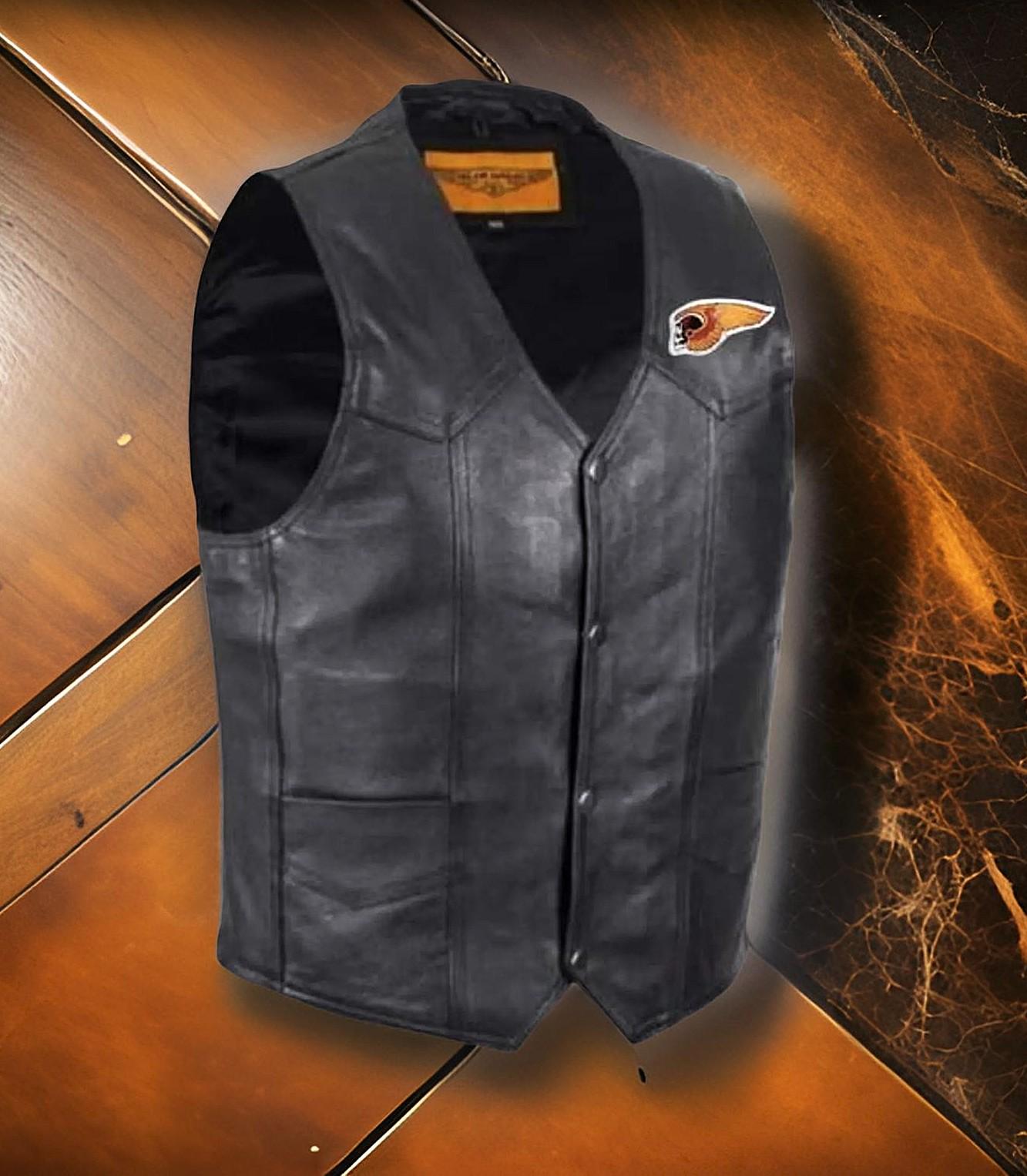 Handmade Hells Angels Vintage Outlaw Biker Leather Vest, Cosplay Real ...