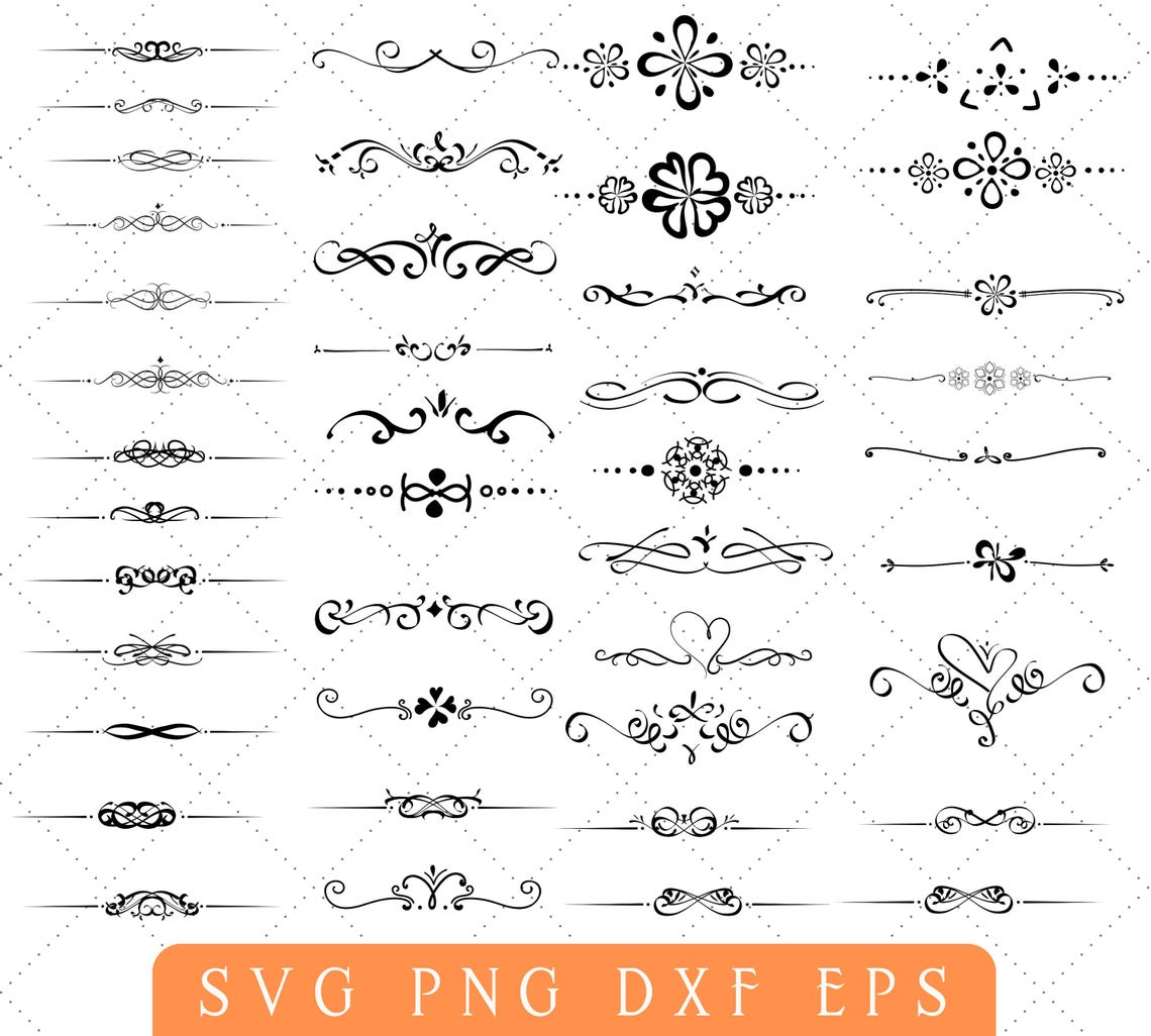 Text Dividers SVG, Text Dividers Cricut, Text Divider Clipart ...